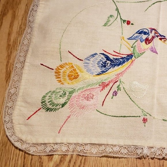 Homemade | Accents | Table Buffet Runner Dresser Scarf Embroidered Hand ...